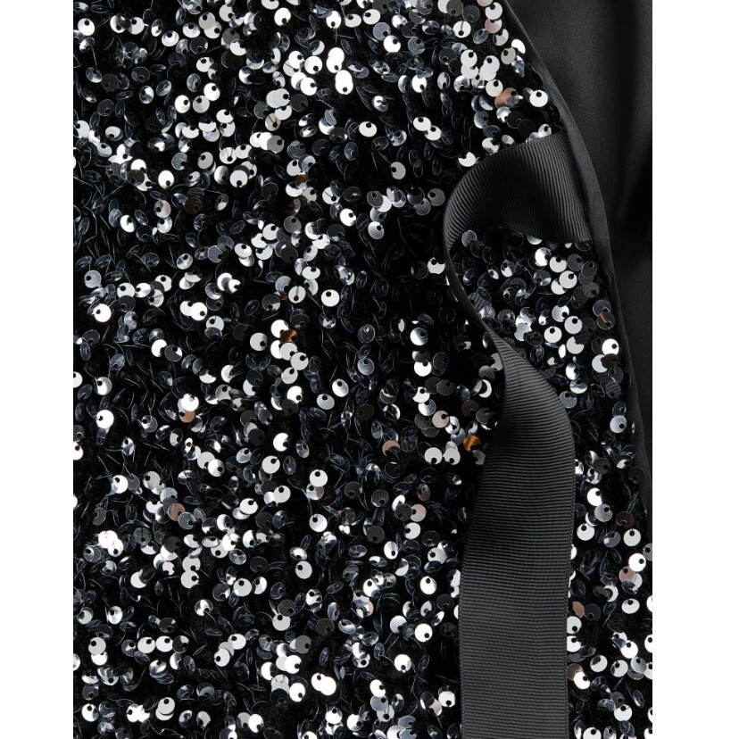 H&M Holiday LIMITED szS Edition Silver Sequined Blouse Shrug Sweater ...