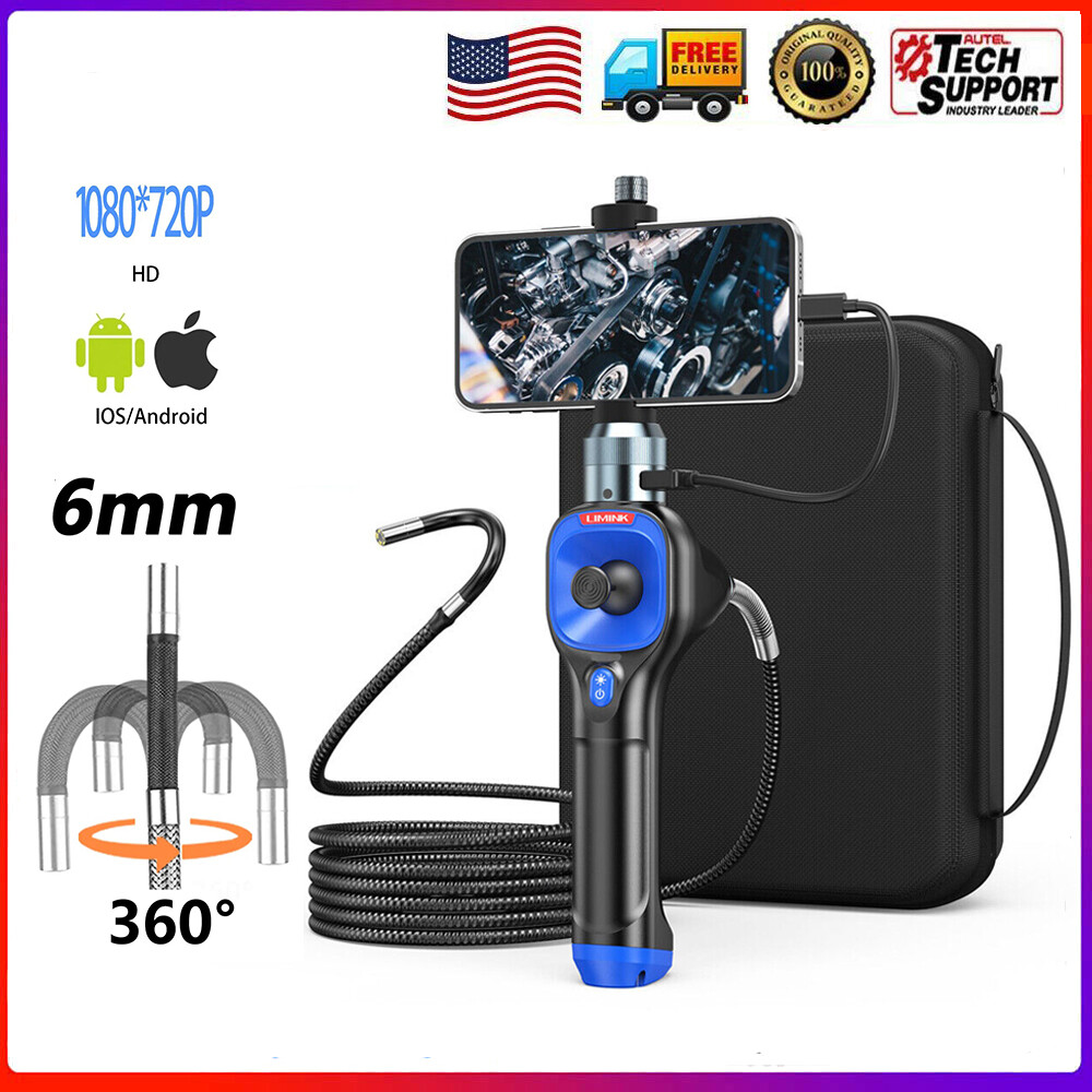 LIMINK Articulating Borescope Car 4-Way 360° Steering Lens Inspection ...