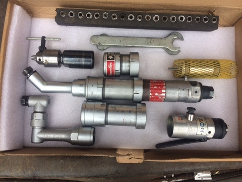 Desoutter Pneumatic Multi Head Aircraft Drilling Air Tool Set cw ...