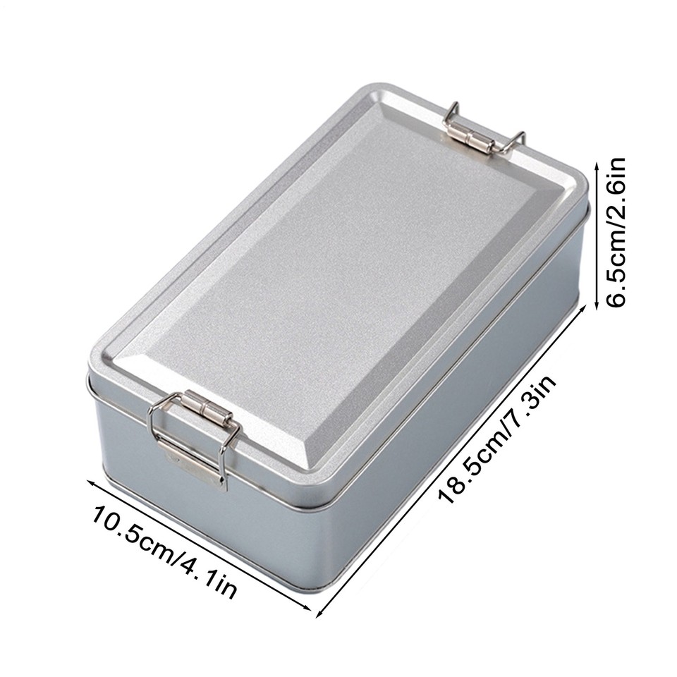 Tinplate Box, Metal Storage Tins, Tea Container, Rectangular, With Lid ...