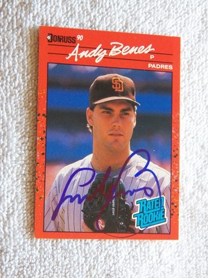 San Diego Padres Andy Benes Signed 1990 Donruss Rookie Card Auto | eBay