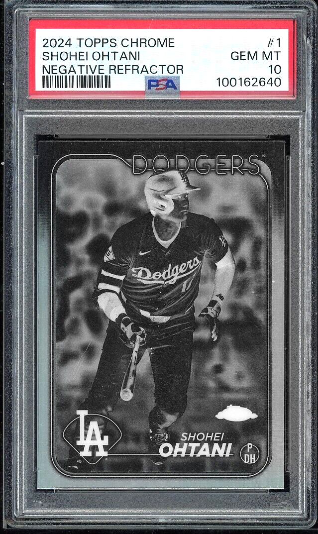 SHOHEI OHTANI 2024 Topps Chrome Negative Refractor #1 PSA 10 | eBay