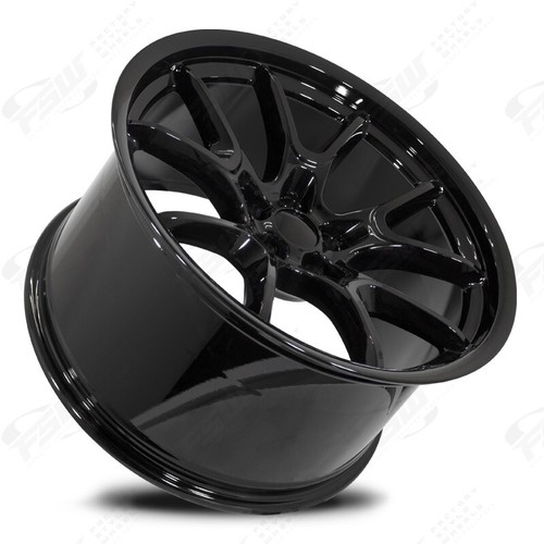 20x9.5 Rims Gloss Black Wheels Tire Anniversary Style Fit Challenger ...