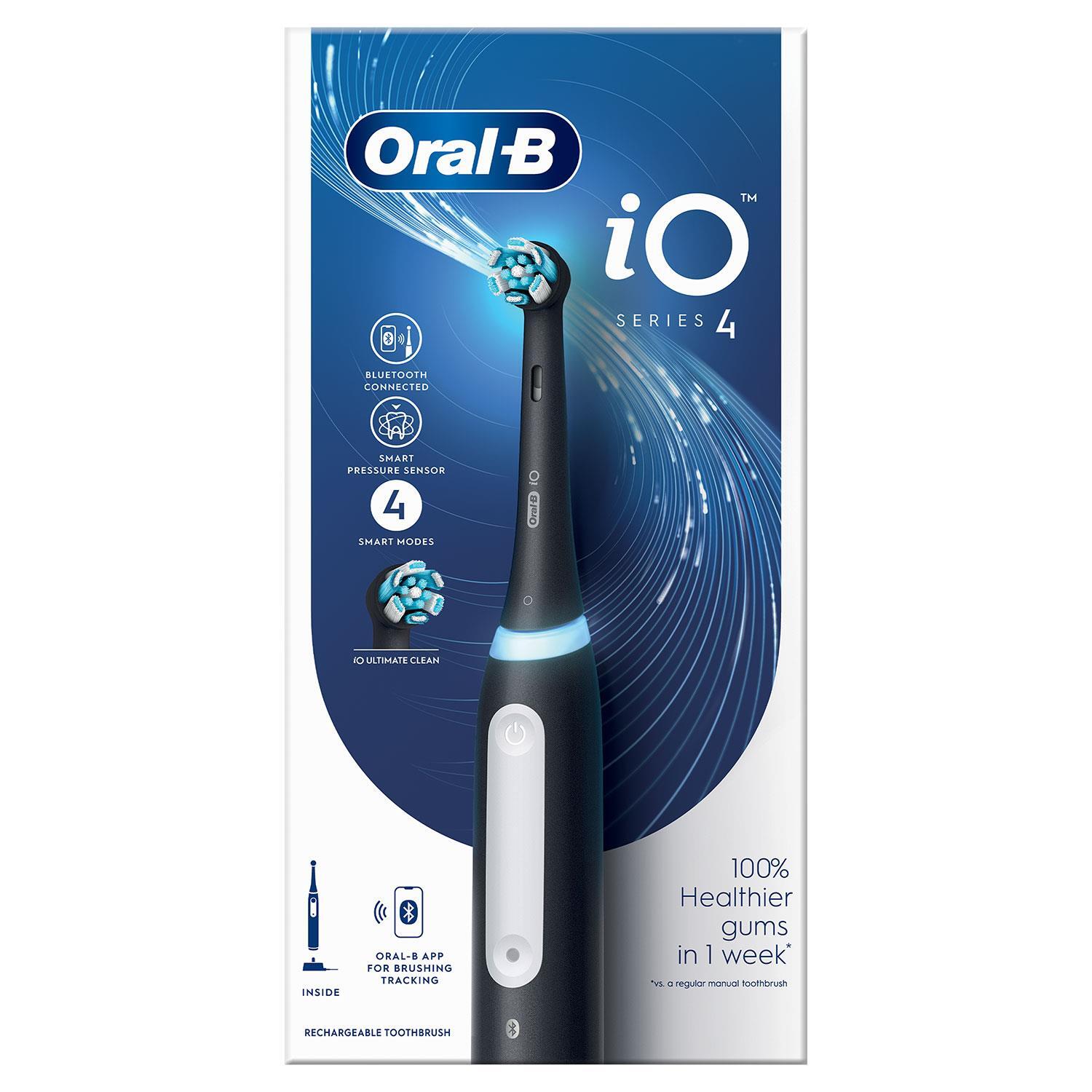 Oral-B iO4 Electric Rechargeable Toothbrush with 4 Modes & UK 2 Pin ...
