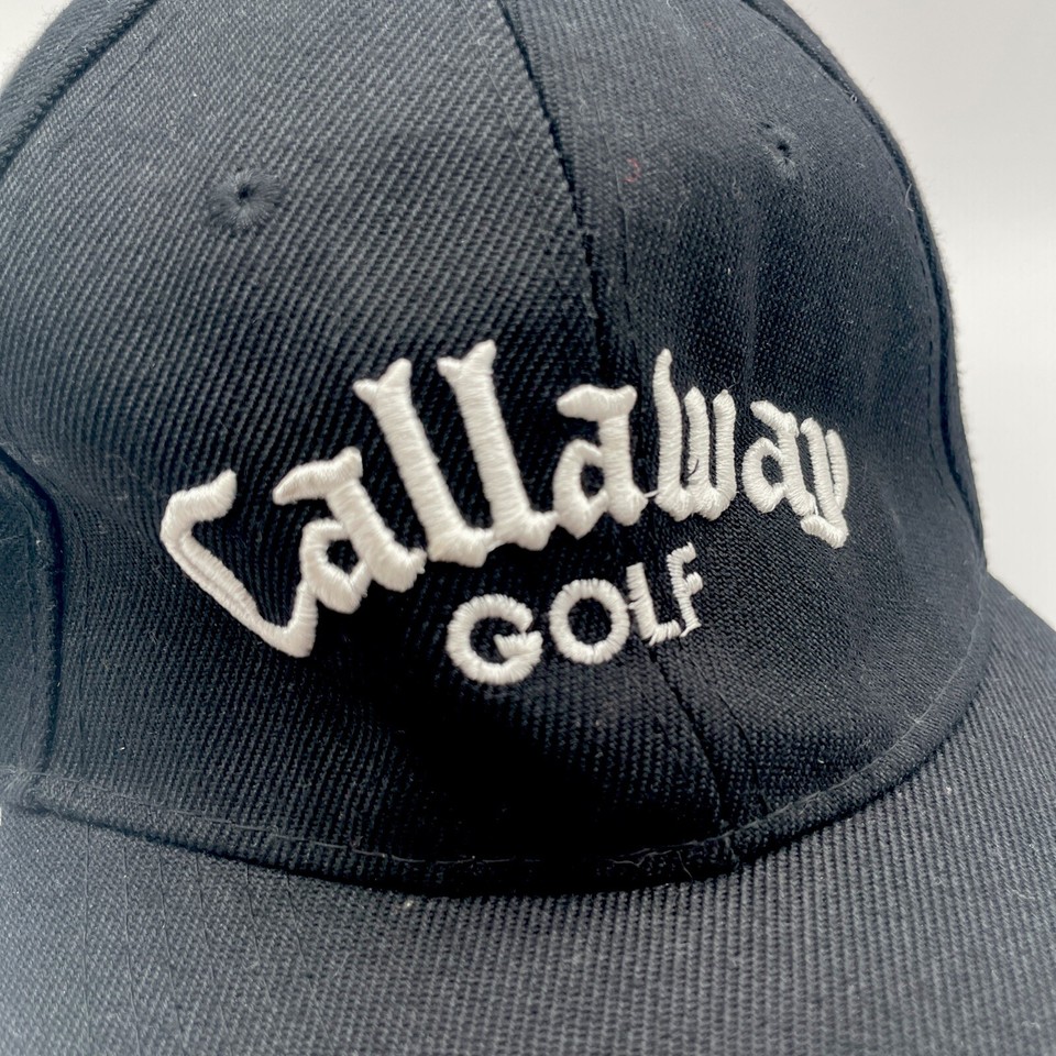 Callaway Hat Cap Mens Black Adjustable Golf Wool Blend Performance ...