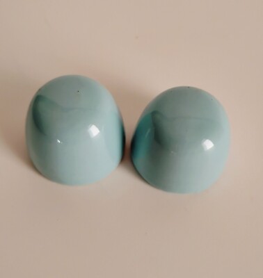 Vtg Pair 1950s Blue Toilet Bolt Caps Covers Porcelain 1" Plumbing MCM ...
