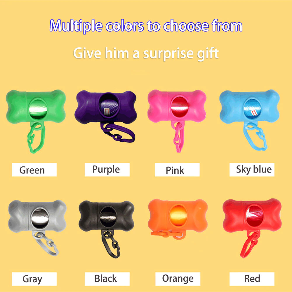 Pet Dispenser Waste Dog Poo Puppy Pick-Up Bags Travel Poop Bag Holder ...