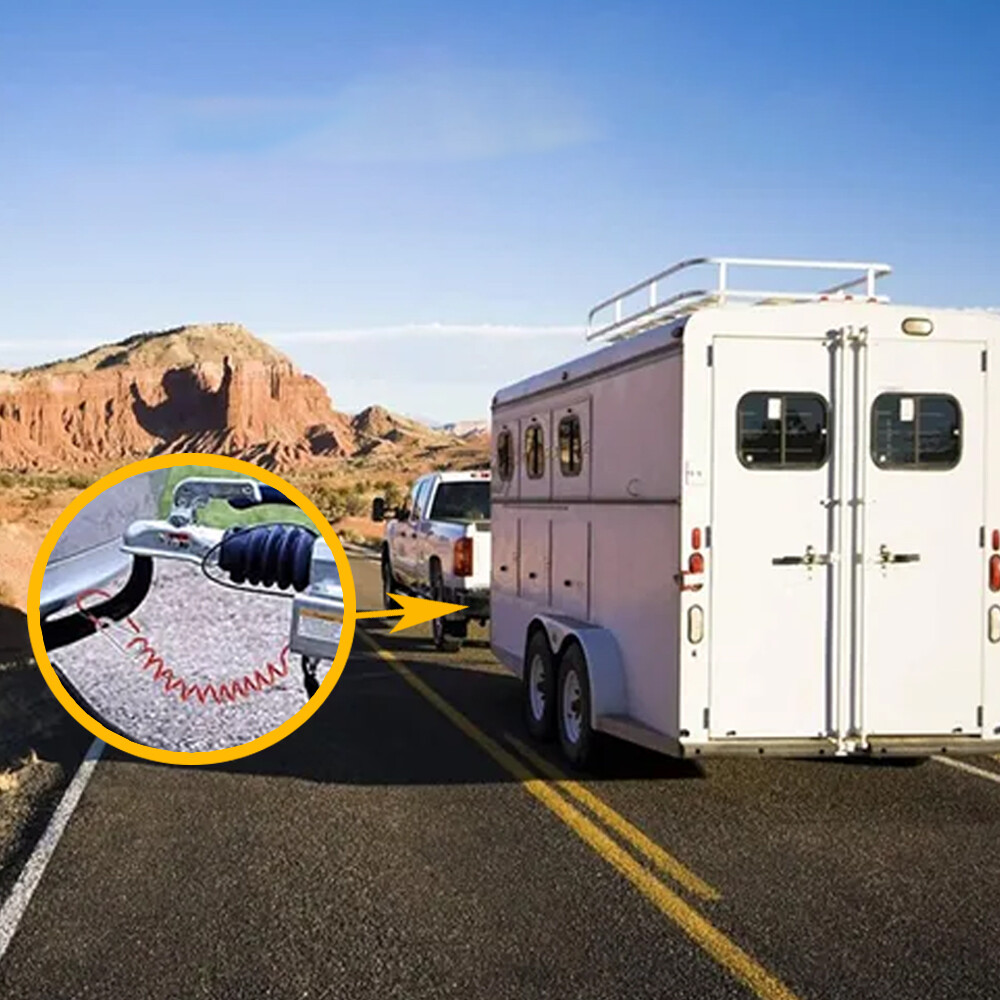 6ft Breakaway Trailer Cable Trailer Spring Safety Rope Coiled Brake ...