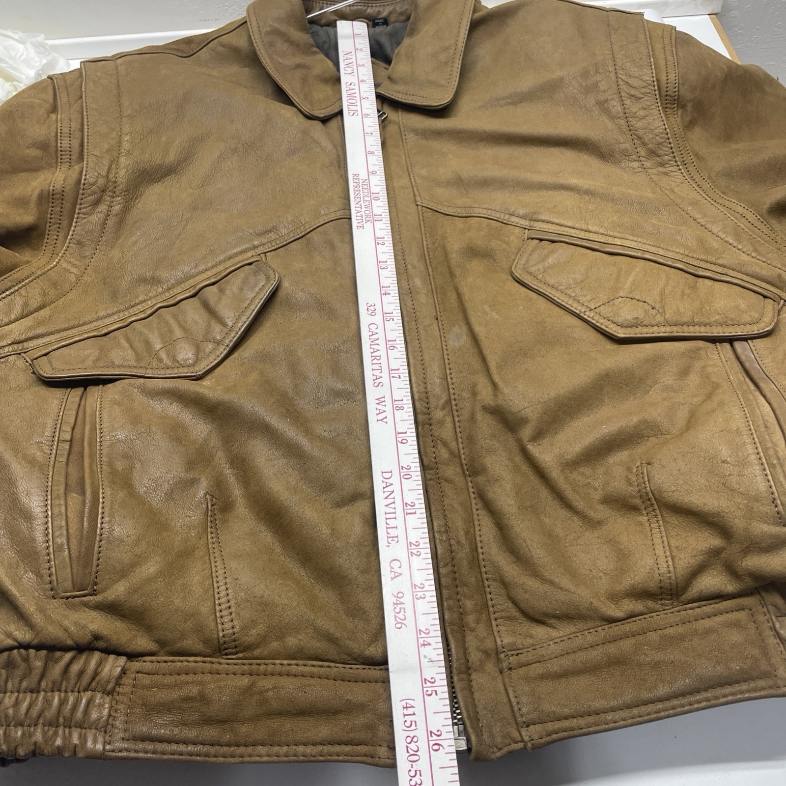 Vintage Mirage Leather Bomber Jacket Men's Large A/9 | eBay