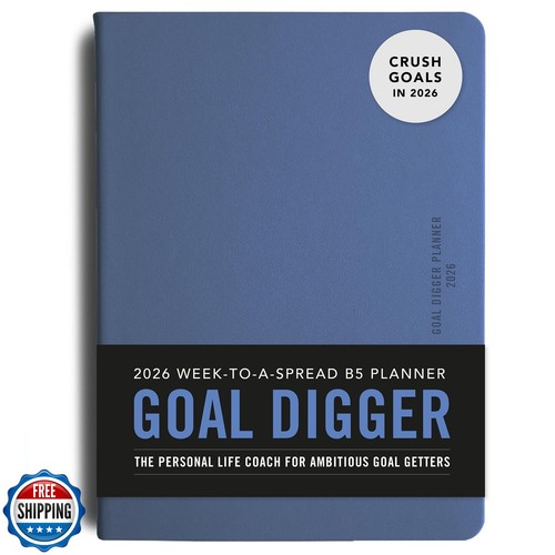 MI GOALS Goal Digger Weekly Planner 2026 | Dated Journal for Grat | eBay