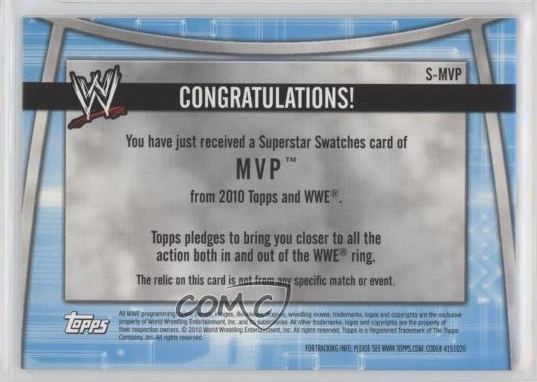 2010 Topps WWE Superstar Swatches Gold /99 MVP #S-MVP | eBay