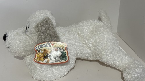 Target Cuddle Zone White & Gray Dog Plush 10” Puppy Plastic Eyes New ...