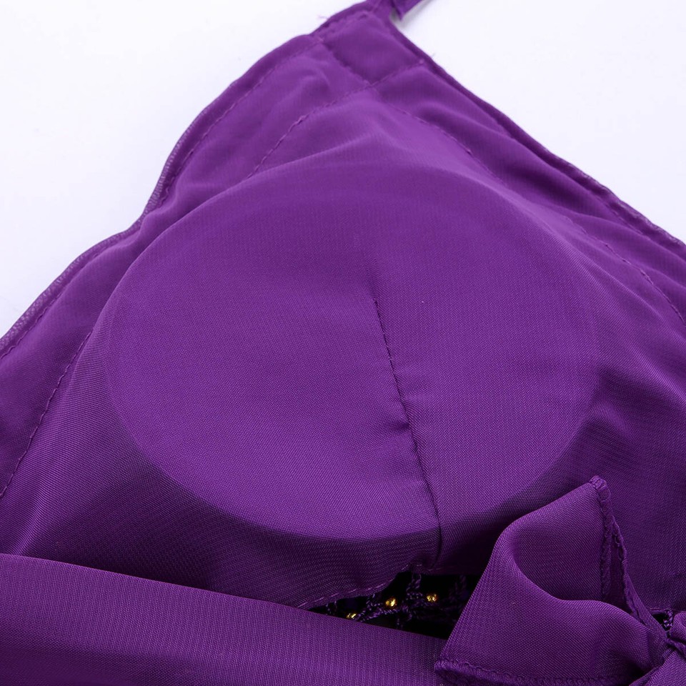 Womens Sequin Halter Salsa Belly Dance Bra Tops Party Club Wear Costume ...