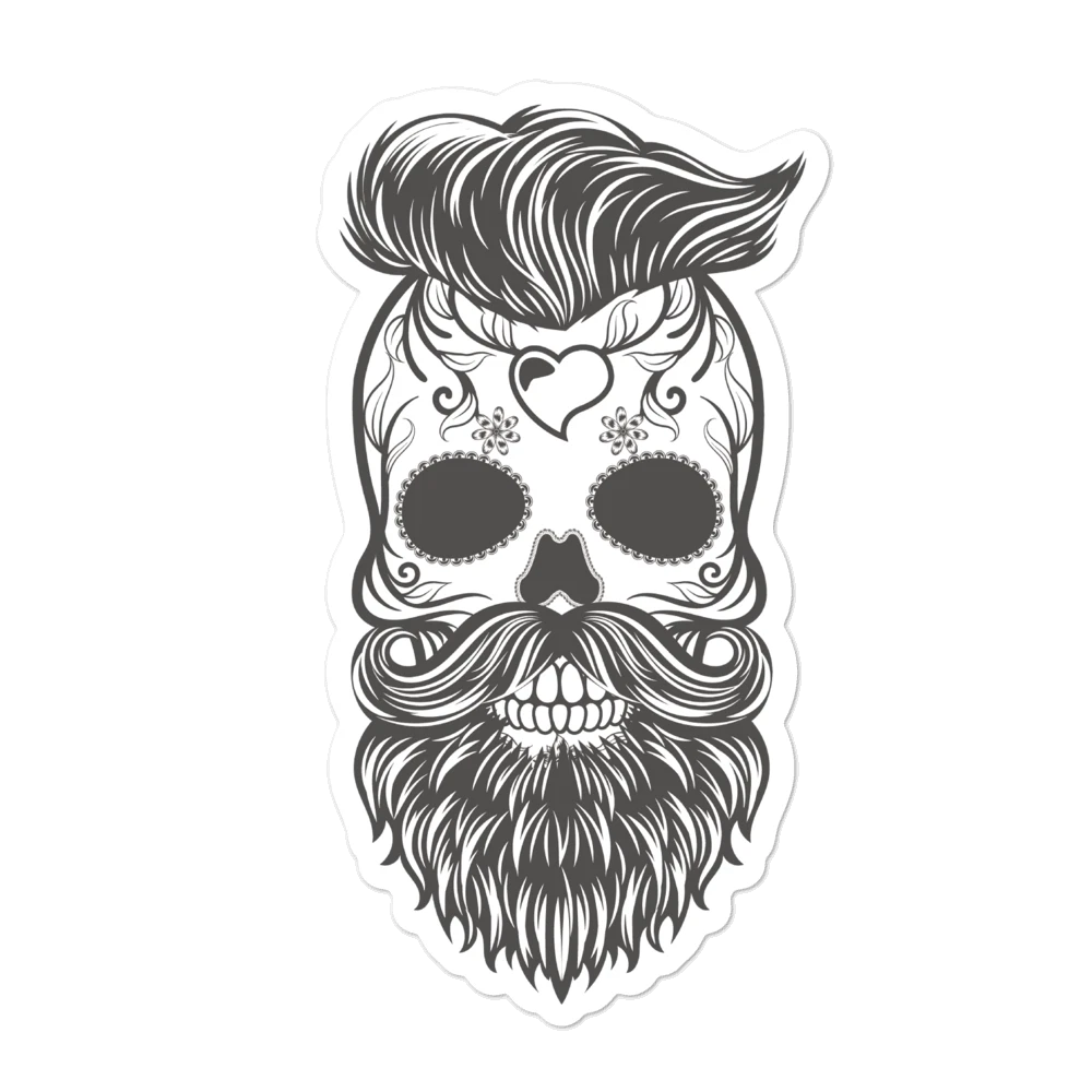Sugar Skull Makeup For Men With Beards