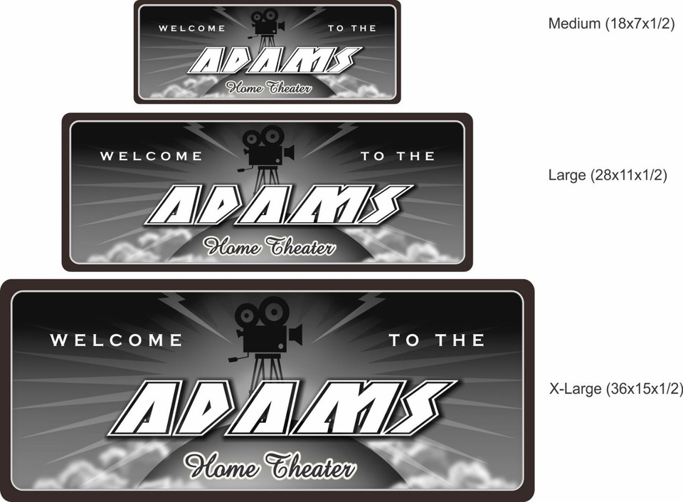 Retro Hollywood Home Theater Welcome Sign Black and White Movie Poster ...
