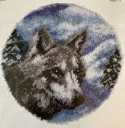 Vtg Rare Wonderart Lone Wolf Latch Hook kit #426177 | eBay