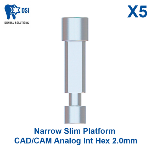 5x Dental DSI Narrow Slim Platform CAD/CAM Analog Int Hex 2.0mm | eBay