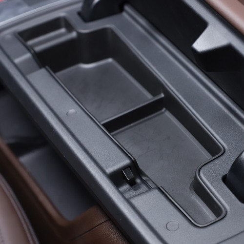 TPE Black Central Control Armrest Box Non-slip Storage Tray For BMW X1 ...