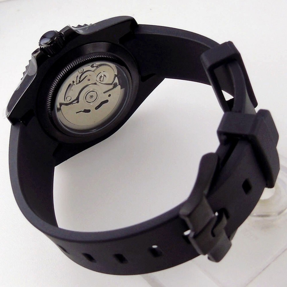 40mm Black Dial Sapphire Glass Black PVD case Japan NH35A Automatic ...