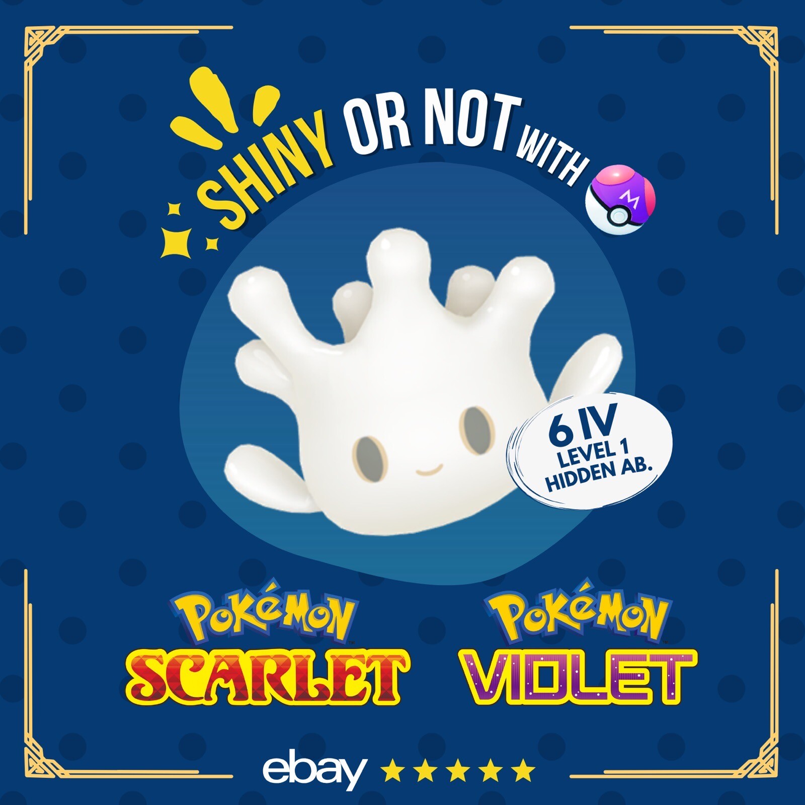 Milcery Shiny or Non 6 IV Customizable Nature Level OT Pokémon Scarlet ...