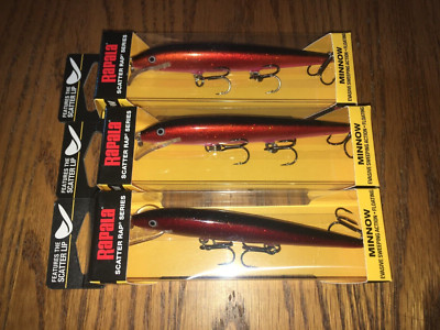 RAPALA SCATTER RAP MINNOW-11-3 HOLOGRAM FLAKE COPPER BLACK COLORED ...