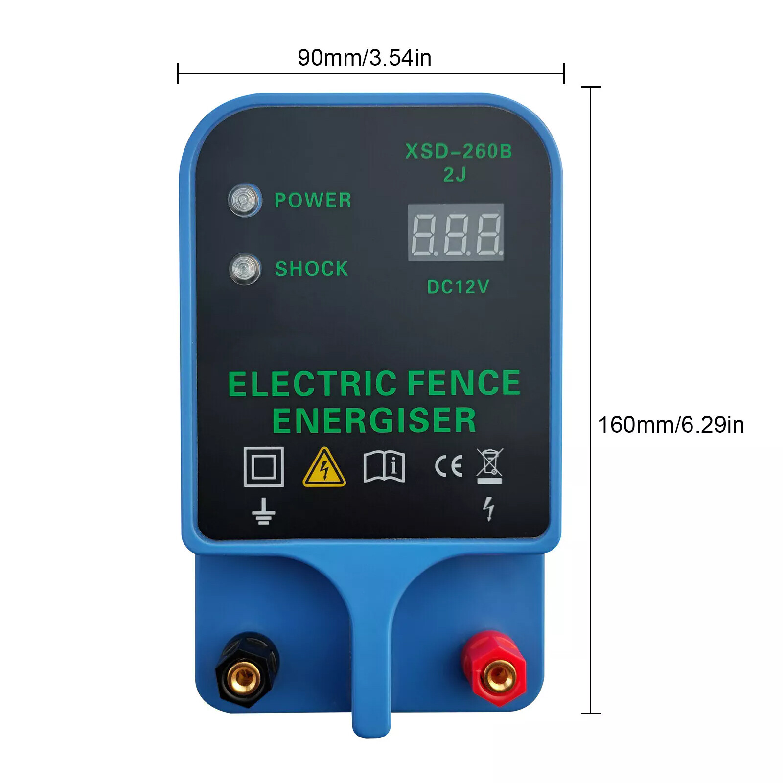 10KM DC12V Electric Fence Energizer Controller LCD Display For Poulty ...