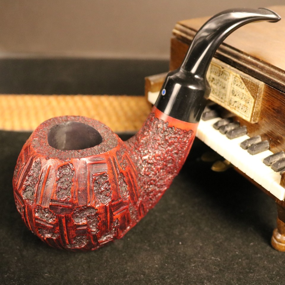 Ardor Pipe: Red Engraved Heather Vintage Castle Pattern Art Style | eBay