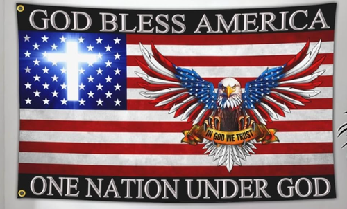 One Nation Under God Flag Patriotic God Bless America 3 x 5 Flag Banner ...