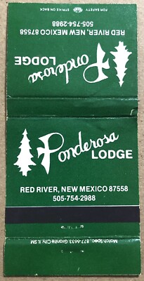 Vintage 30 Strike Matchbook Cover - Ponderosa Lodge Red River, NM | eBay