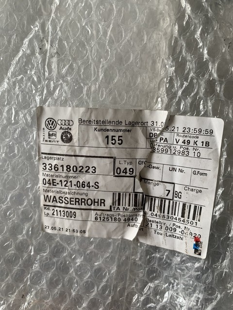 VW Golf VII 5g Wasserschlauch Kühlerschlauch 04E121064E online kaufen ...