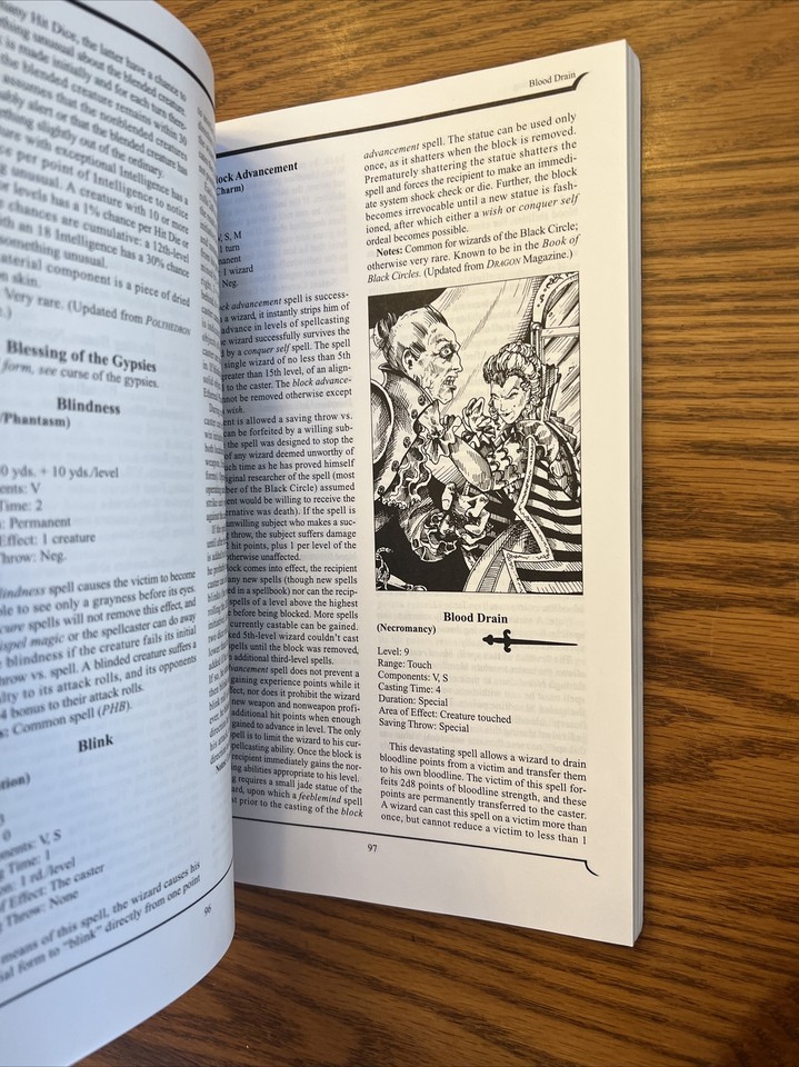 WIZARD'S SPELL COMPENDIUM VOLUME ONE 1996 Dungeons & Dragons TSR EXC ...