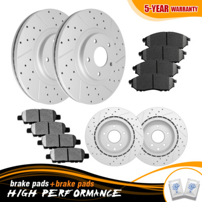Front Rear Brake Rotors Ceramic Pads for Nissan 370Z Infiniti G35 G37 ...