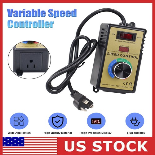 AC 120V Motor Speed Controller For Router Fan Variable Voltage Electric ...