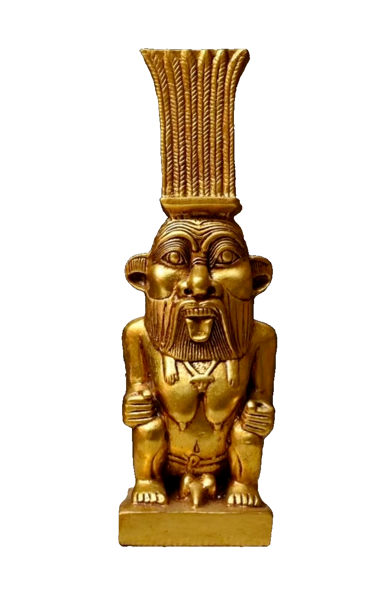 Egyptian God Bes Statue Gold Leaf Museum Replica | eBay