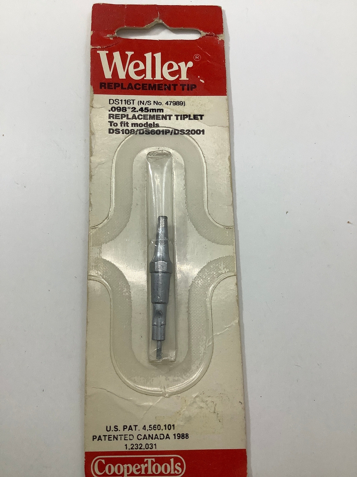 DS116T - WELLER - Weller Replacement Tip .098” To Fit DS108/DS601P ...