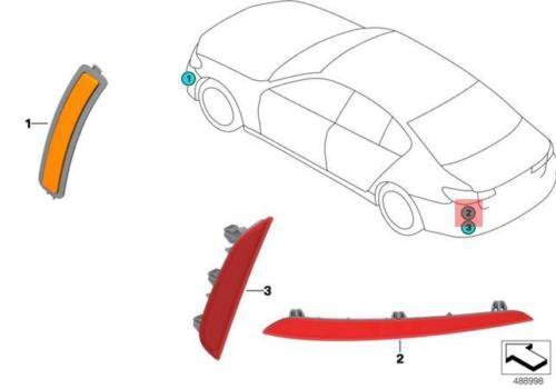 BMW G30 G38 Limousine Rückstrahler Hinten Links 7388765 63147388765 NEU ...