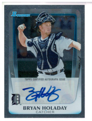 Z2442 - 2011 Bowman Draft Prospect Autographs #BHO Bryan Holaday Auto ...