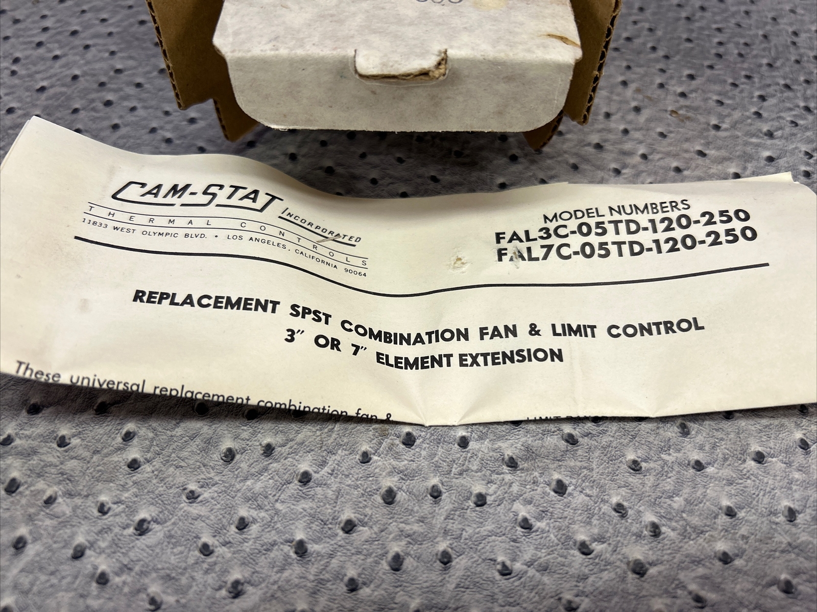 Cam-stat Combination Fan & Limit Control Fal3c-05td-120-a Fal3c05td130a ...