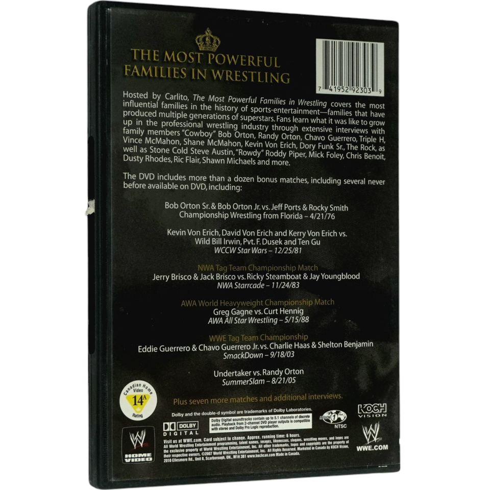 WWE The Most Powerful Families in Wrestling DVD 2007 Orton Guerrero Von ...