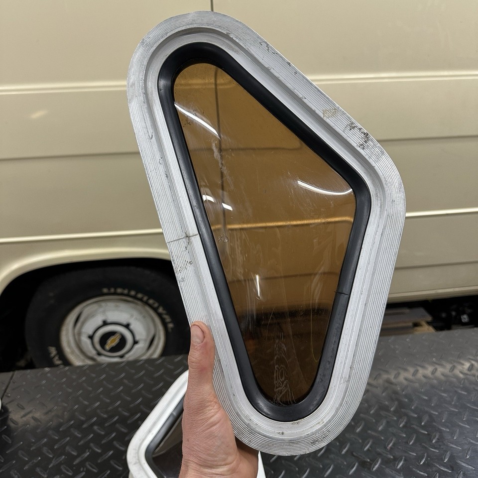 Orange Bubble Triangle Porthole Window Pair Vintage 70s Van Custom ...
