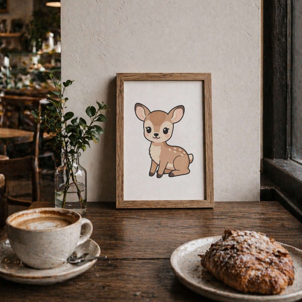 'Chibi Baby Deer' Wall Art Poster Prints (PP060878) | eBay UK