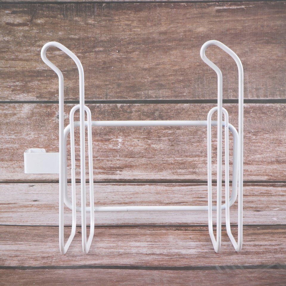Durable Toilet Paper Towel Rack White Hanging Hook Paper Roll Organizer ...