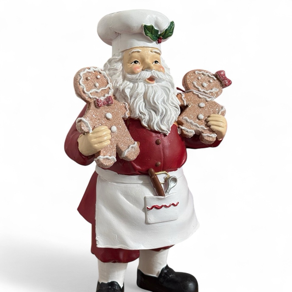 Martha Stewart 11” Santa Baker Figurine Gingerbread Cookie Resin ...
