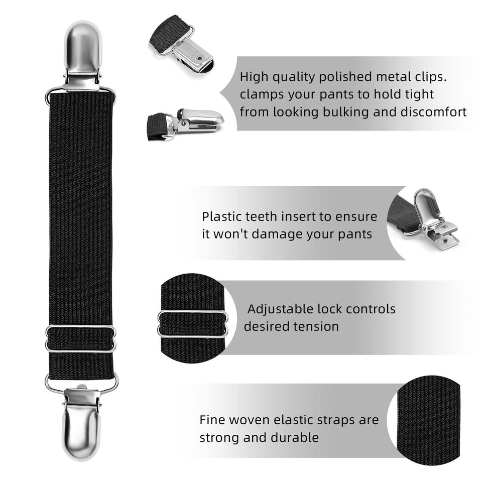 Adjustable Boot Straps Pant Stirrups Clips Boot Clips 746608831836| eBay