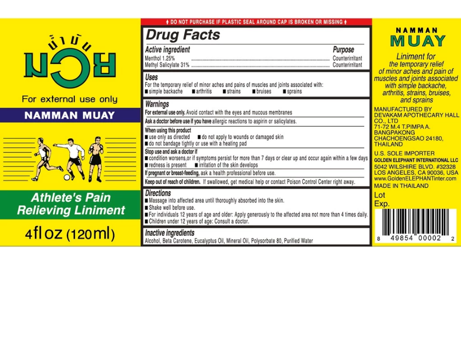 3 x 1.0 fl oz (30 cc) Namman Muay Boxing Öl Liniment Massage Training ...