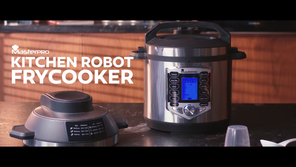 MasterPro Multi Cooker Pressure 6L 12-in-1 Electric 1500W Air Fryer ...