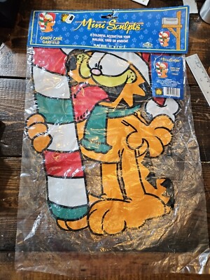 Vintage Garfield Christmas Mini Flag | eBay