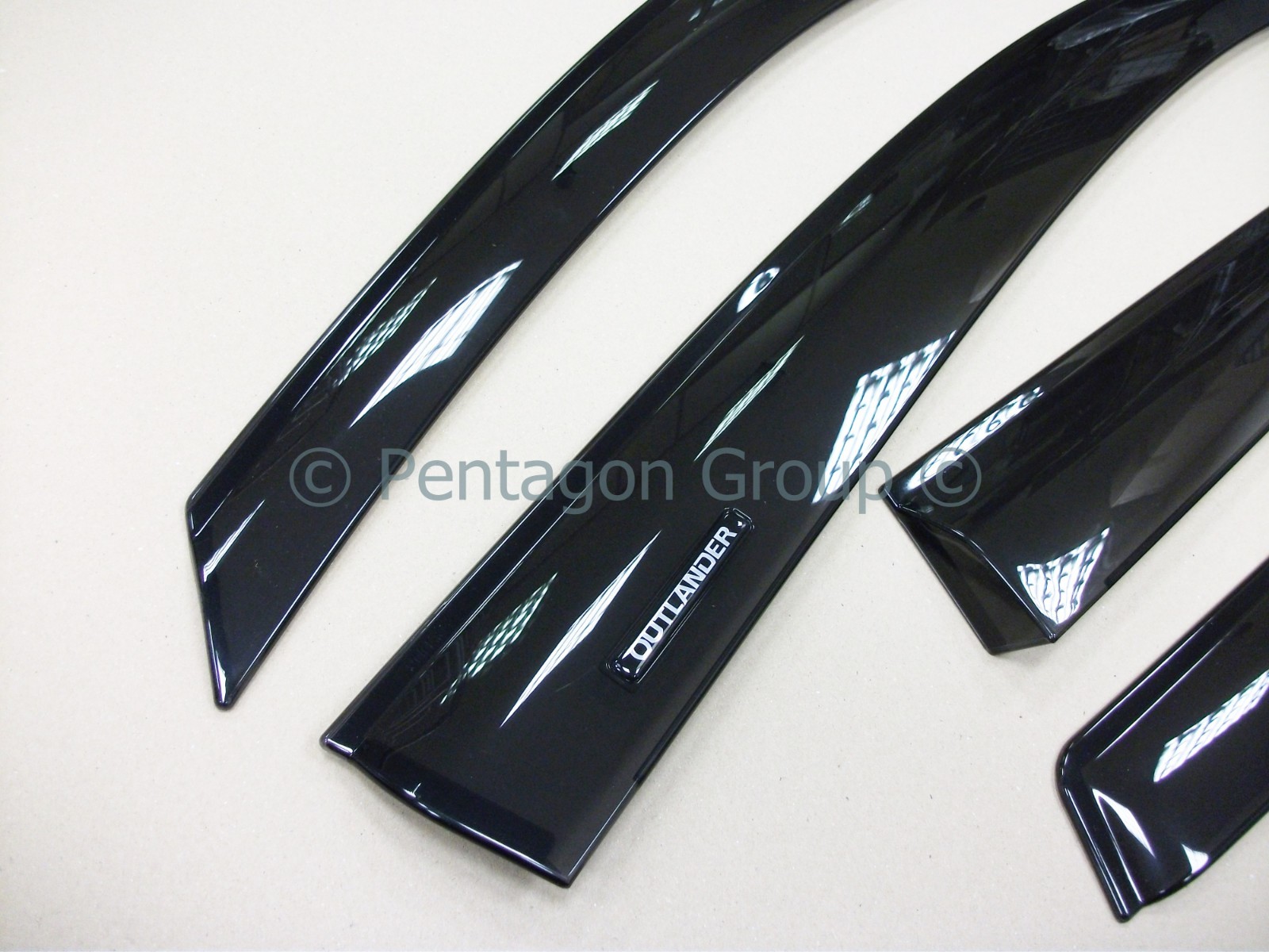 New Genuine Mitsubishi Outlander 2014- Front & Rear Wind Deflectors ...