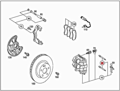 Genuine MERCEDES BBDC A209 C209 C219 CL203 Ts guide pin 0004217574 | eBay