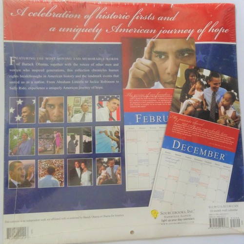 Barack Obama Wall Calendar 2009 : Words of Hope and Inspiraiton ...